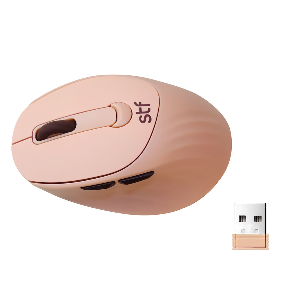 Mouse inalámbrico óptico STF VIVA! 10m función dual rosa – Stf