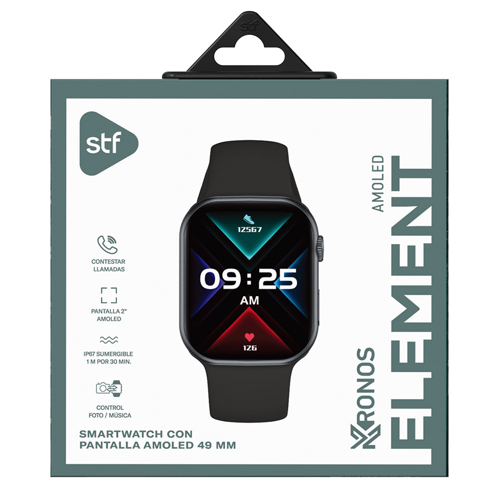 Smartwatch Reloj Kronos Element STF Pantalla Amoled 2" Resistencia al – Stf