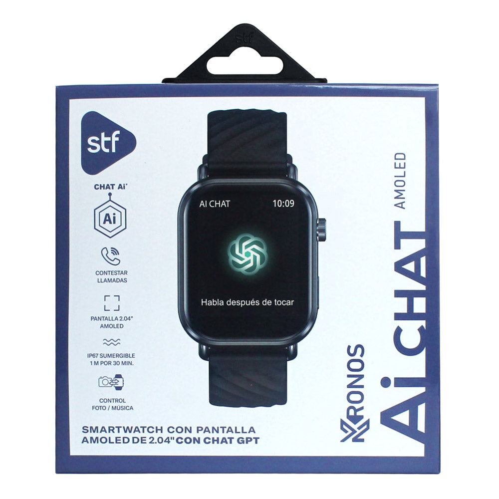 Kronos AI CHAT Smartwatch AMOLED 2" con ChatGPT y control por voz – Stf