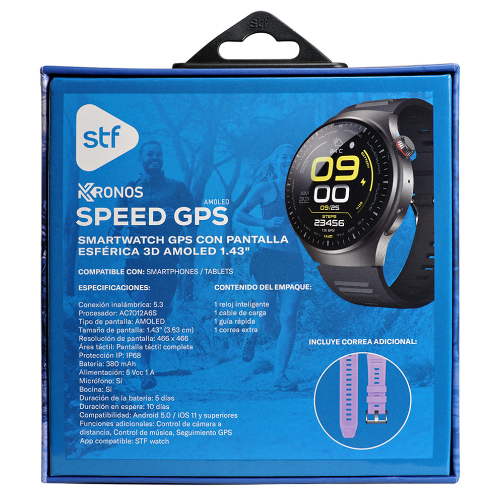 Smartwatch Reloj Kronos Speed STF Pantalla Amoled 1.43" Resistencia al ...