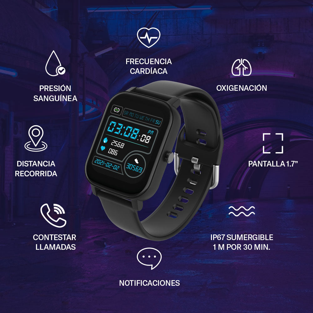 Smartwatch Reloj Kronos Ultimate STF Pantalla 1.78" Resistencia al agu ...